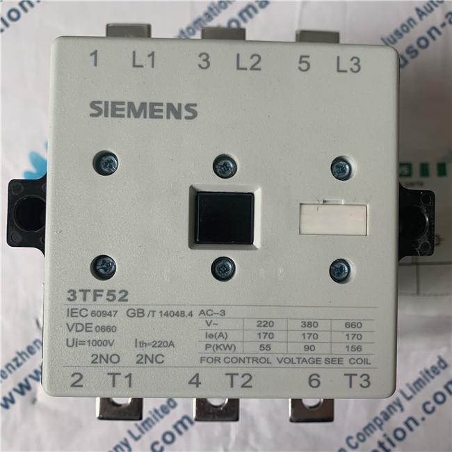 SIEMENS 3TF52 22-0XU0 Contactor AC 50 HZ, 240 V AC3 400 V 170 A 90 kW ...