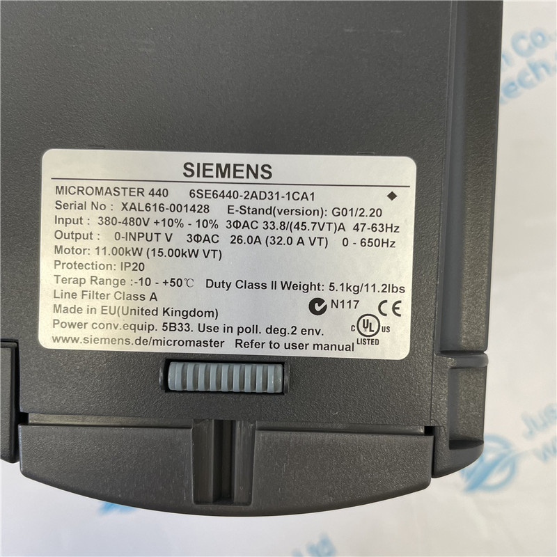 SIEMENS inverter 6SE6440-2AD31-1CA1 MICROMASTER 440 built-in class A ...
