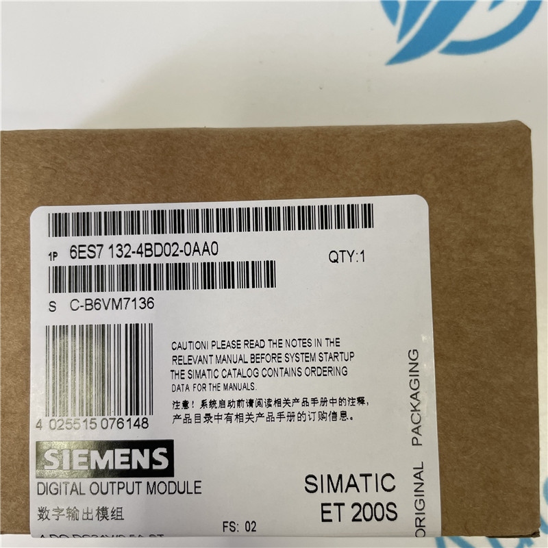 SIEMENS digital output module 6ES7132-4BD02-0AA0 SIMATIC DP, 5 ...