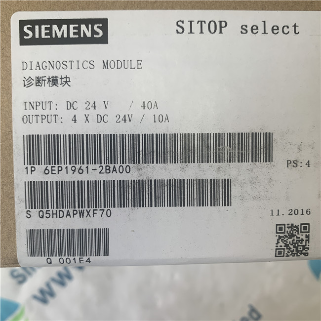 SIEMENS 6EP1961-2BA00 SITOP select Diagnostics module 4-channel input ...