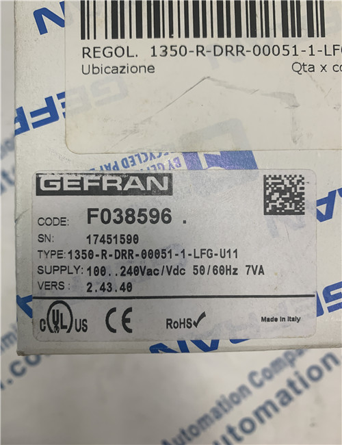 GEFRAN 1350-R-DRR-00051-1-LFG-U11 (F038596) Controller from China ...