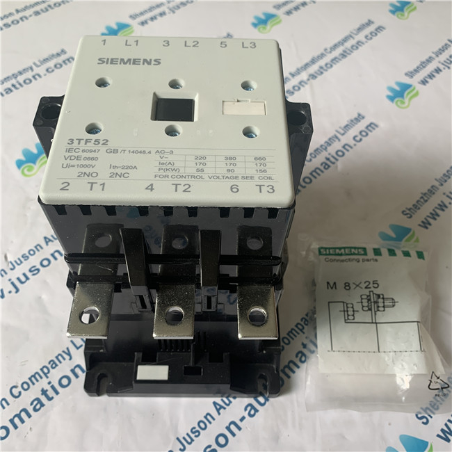 SIEMENS 3TF52 22-0XU0 Contactor AC 50 HZ, 240 V AC3 400 V 170 A 90 kW ...