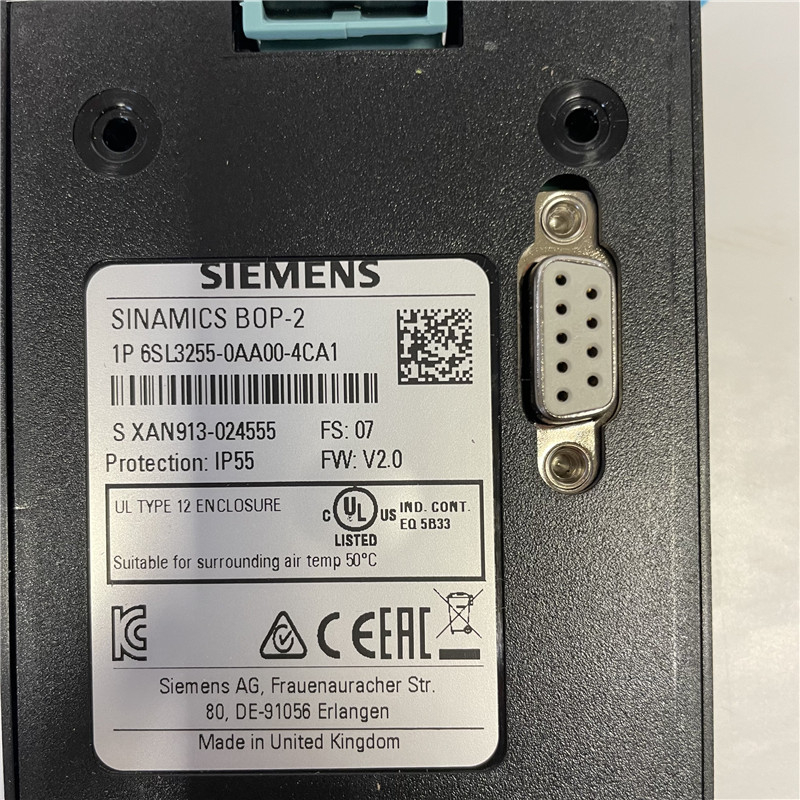 SIEMENS inverter operation panel 6SL3255-0AA00-4CA1 SINAMICS G120 Basic ...