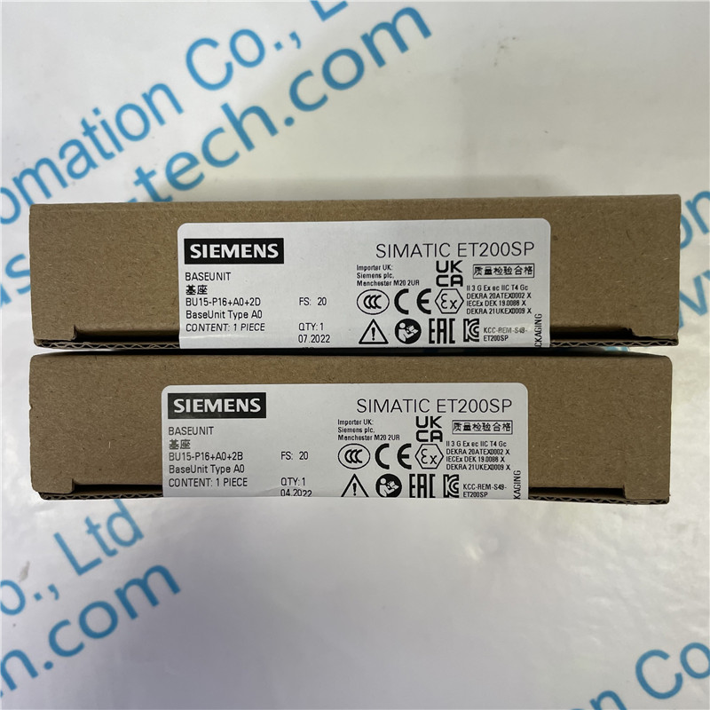 SIEMENS dual base unit 6ES7193-6BP60-0DA0 SIMATIC ET 200SP, 2-fold ...