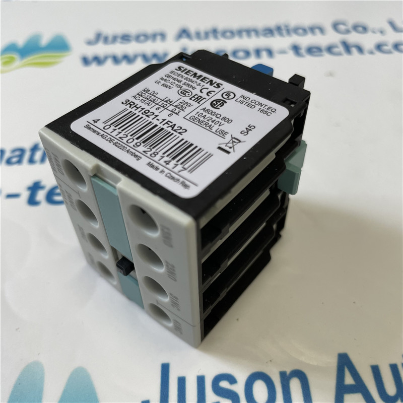 SIEMENS auxiliary contact 3RH1921-1FA22 Attachable block, 4-pole, 2 NO + 2 NC, EN 50005 - Buy ...