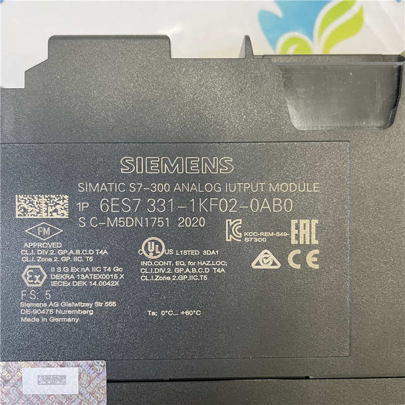 SIEMENS analog input module 6ES7331-1KF02-0AB0 SIMATIC S7-300, Analog input SM 331, Isolated 8 ...