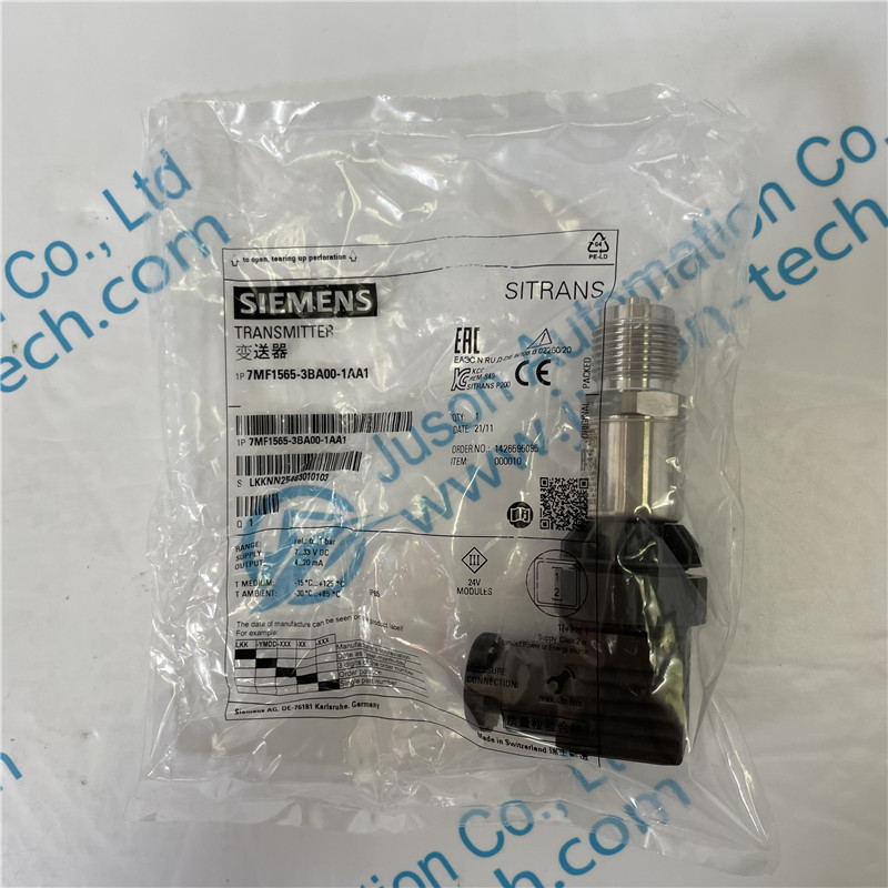 SIEMENS Transmitter 7MF1565-3BA00-1AA1 SITRANS P200 Transmitters for pressure and absolute ...